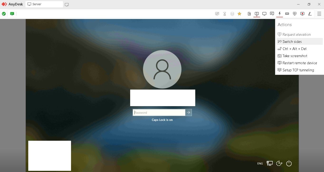 جابجایی ریموت در انیدسک Switch Sides AnyDesk